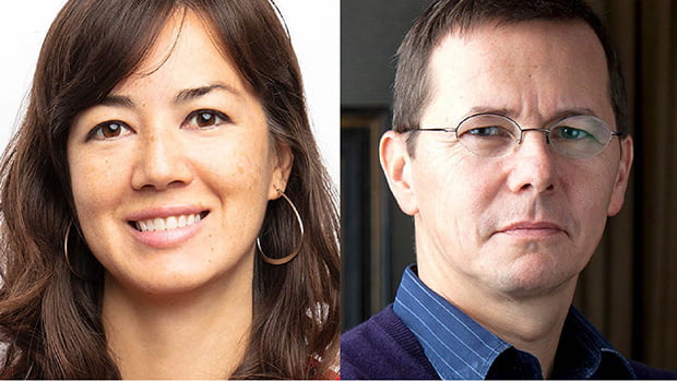 Kelly Wright of Keshet Int'l and APC Studios' Laurent Boissel talk to ...